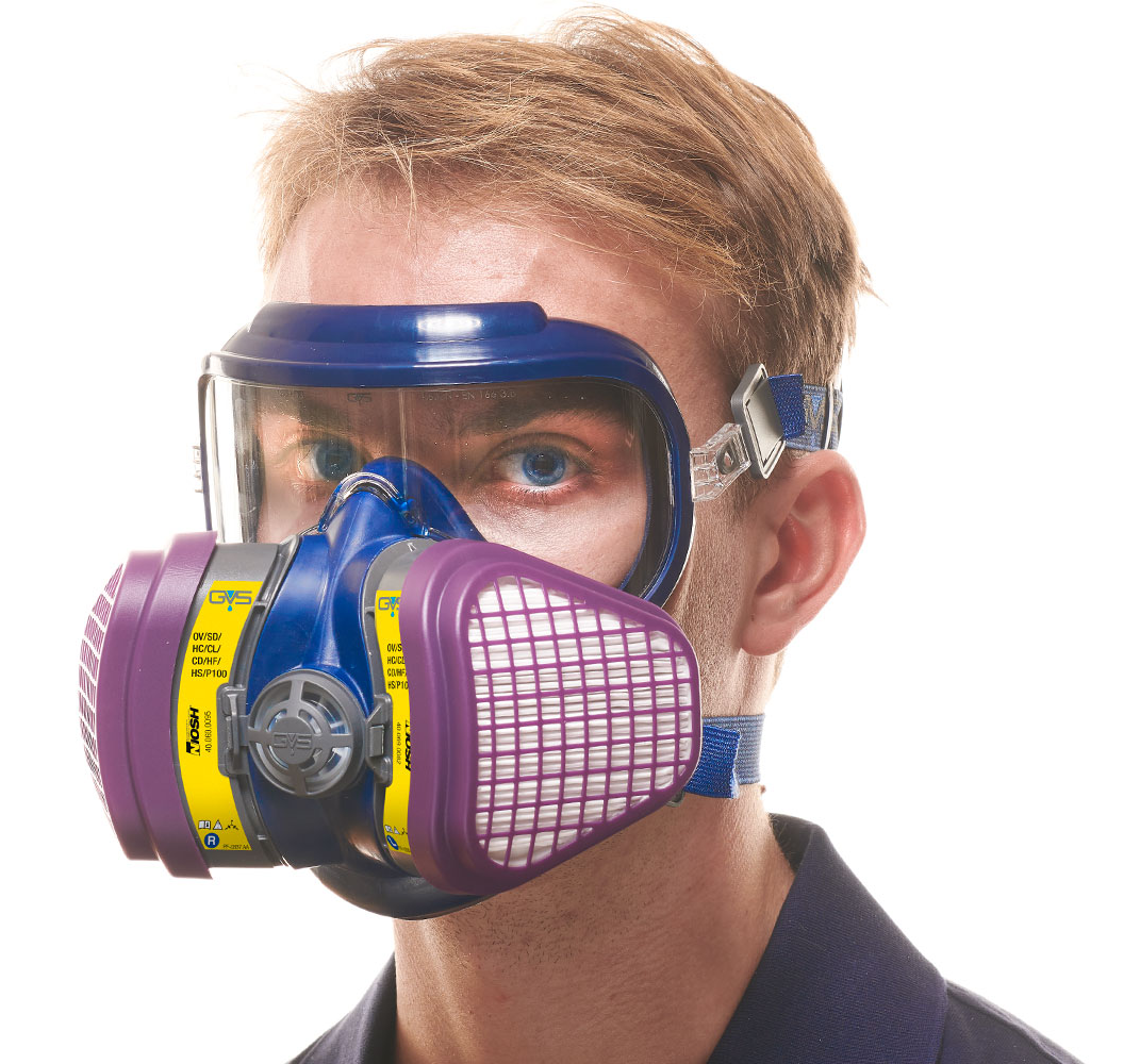 GVS Integra Multi Gas Respirator with Goggle - P100 Filters, Extreme ...