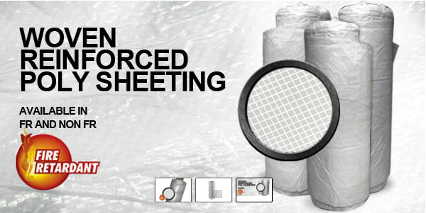 White Poly Sheeting, Reinforced & Poly Sheeting, Fire and Non-Fire Rated.
